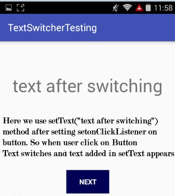 Lập trình Android - TextSwitcher